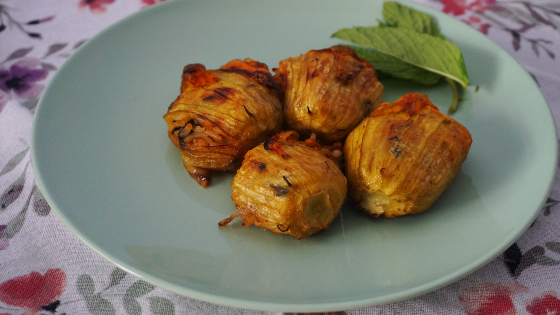 Κολοκυθοανθοί γεμιστοί με ρύζι | greekcookingbykaterina.com