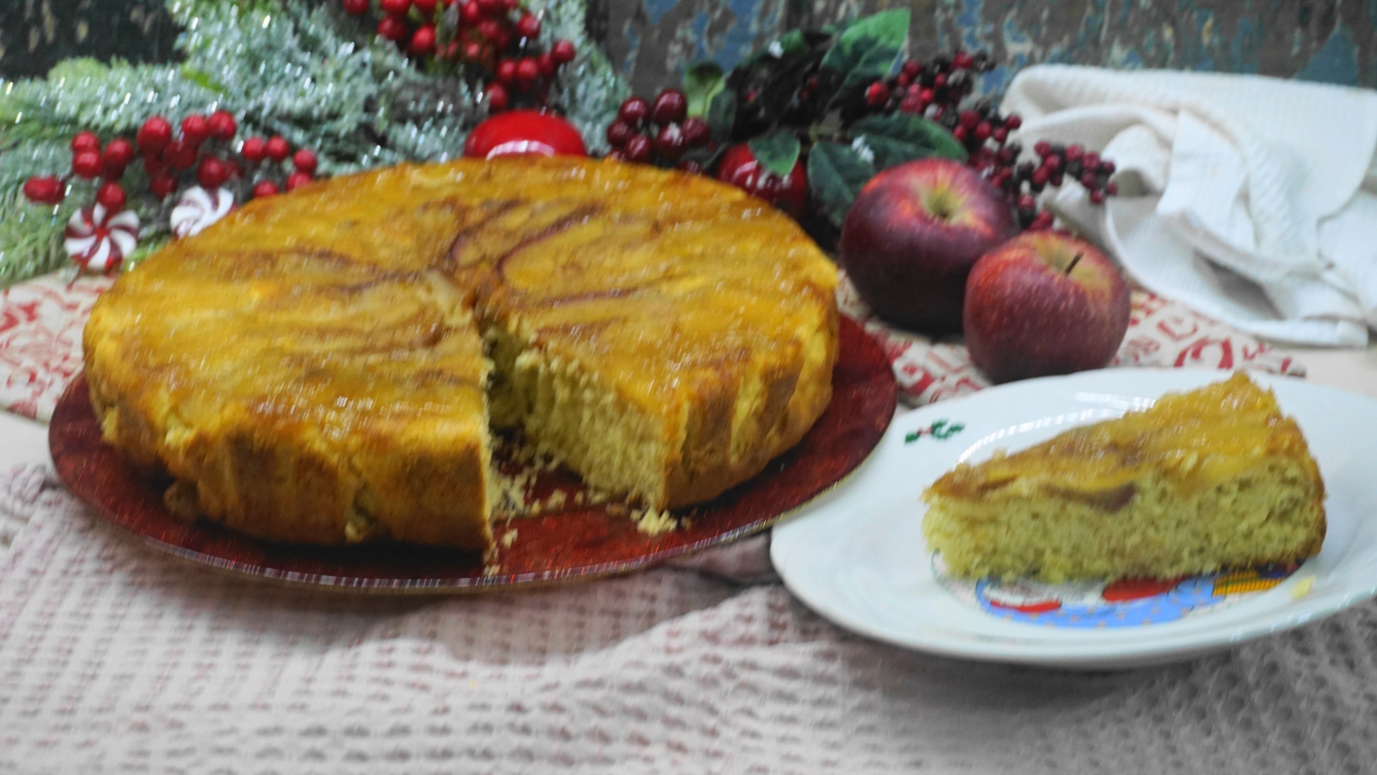 Ανάποδη μηλόπιτα κέικ της Κατερίνας | greekcookingbykaterina.com