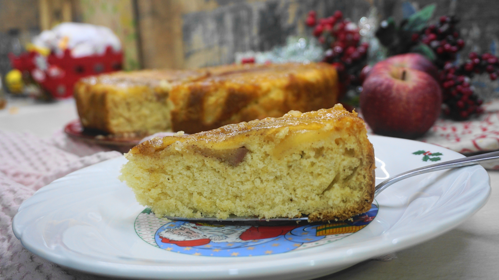 Ανάποδη μηλόπιτα κέικ της Κατερίνας | greekcookingbykaterina.com