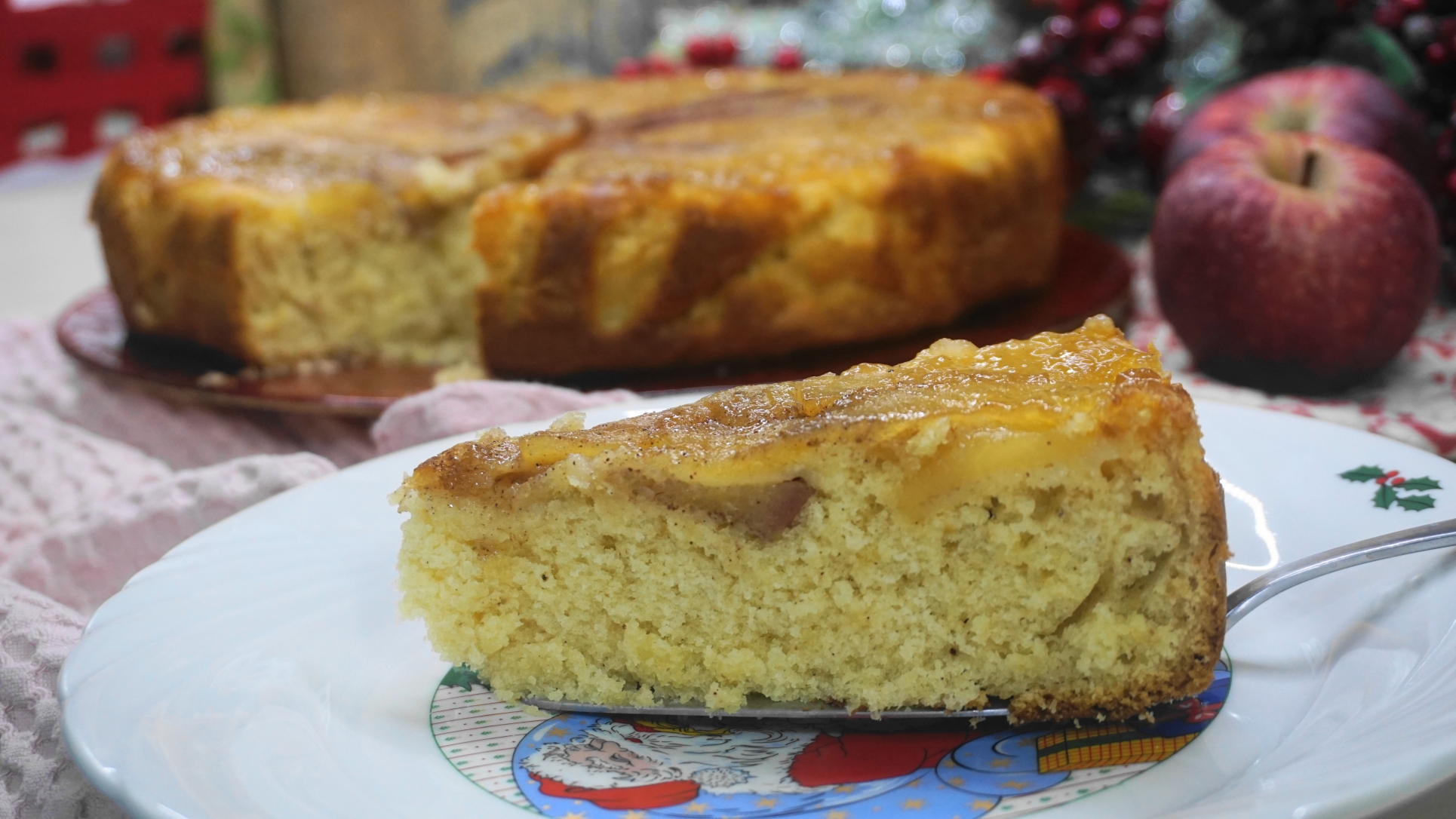 Ανάποδη μηλόπιτα κέικ της Κατερίνας | greekcookingbykaterina.com