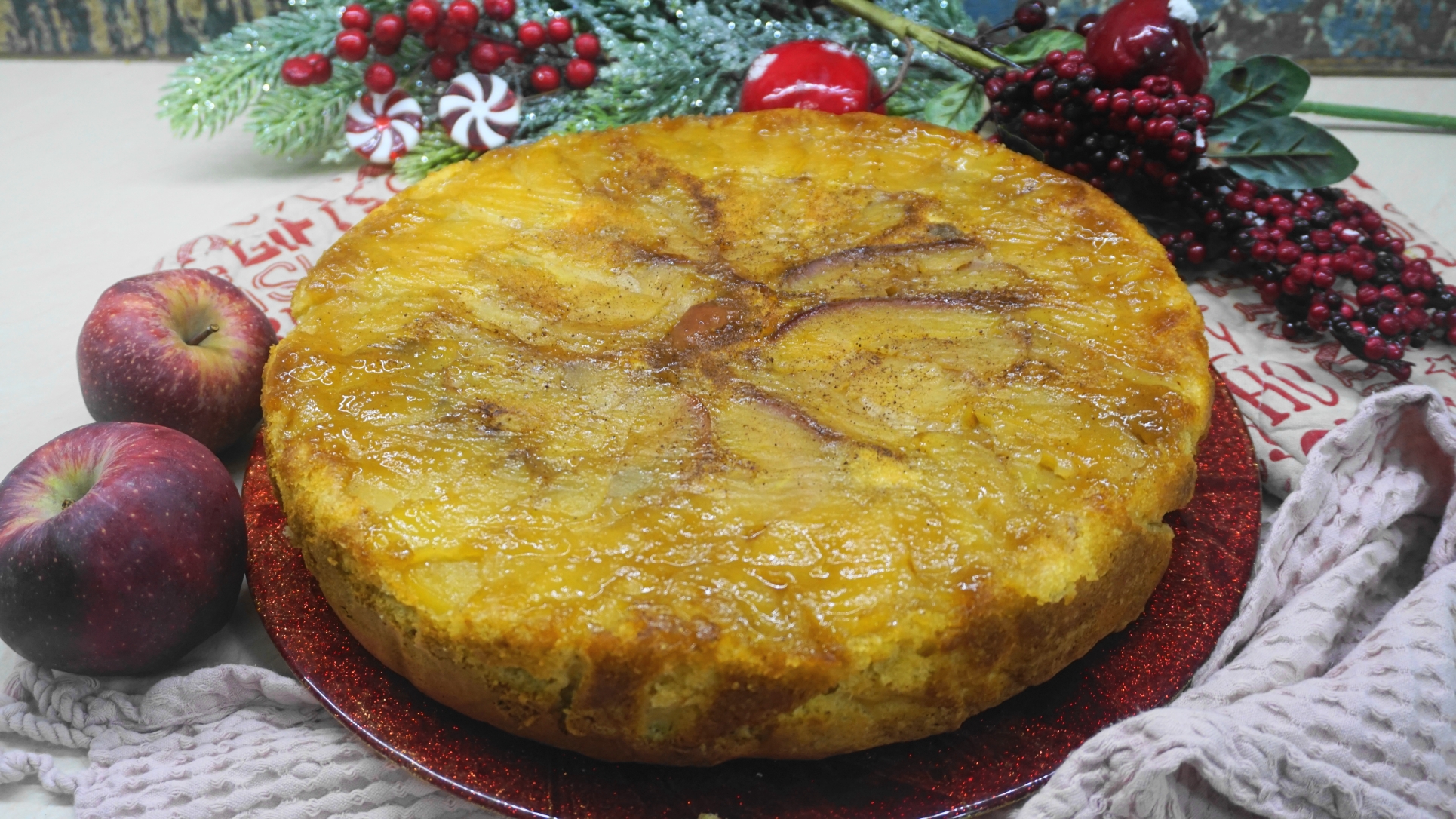 Ανάποδη μηλόπιτα κέικ της Κατερίνας | greekcookingbykaterina.com