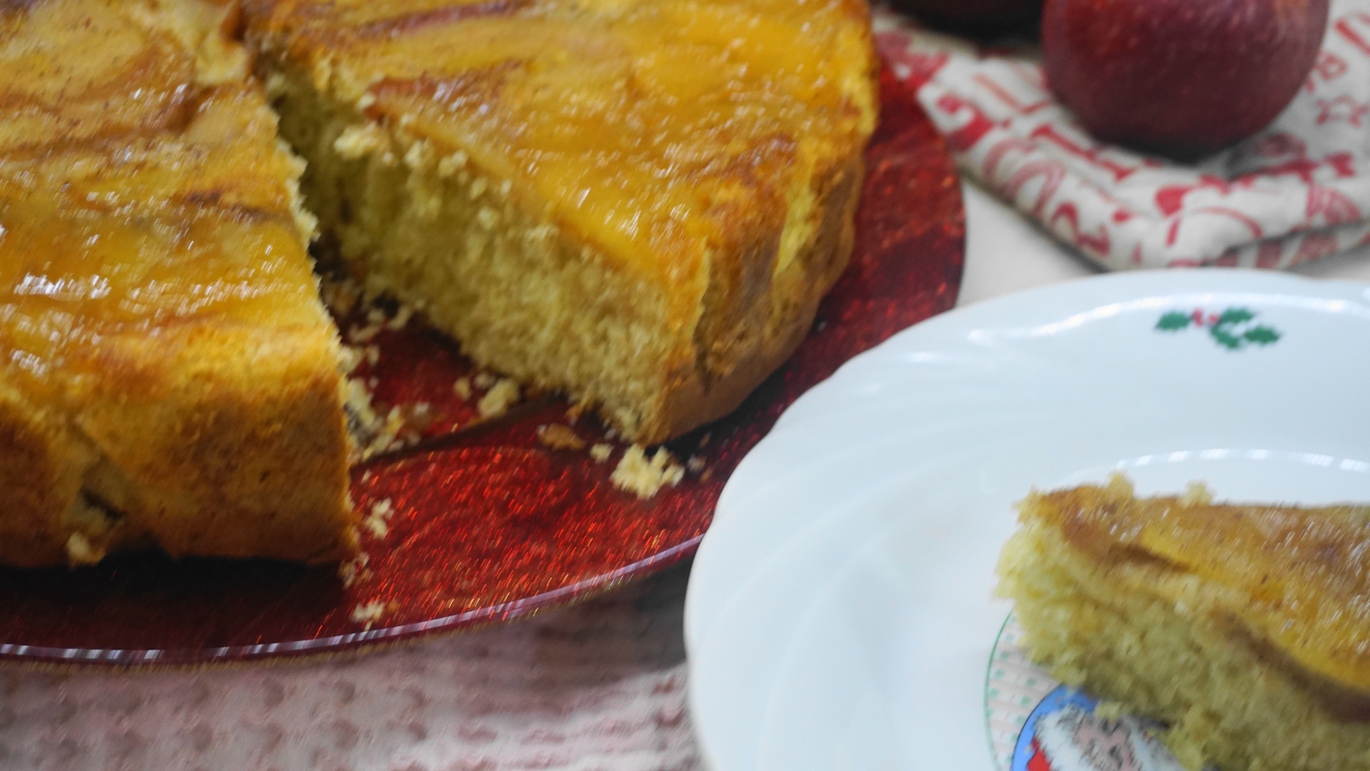 Ανάποδη μηλόπιτα κέικ της Κατερίνας | greekcookingbykaterina.com