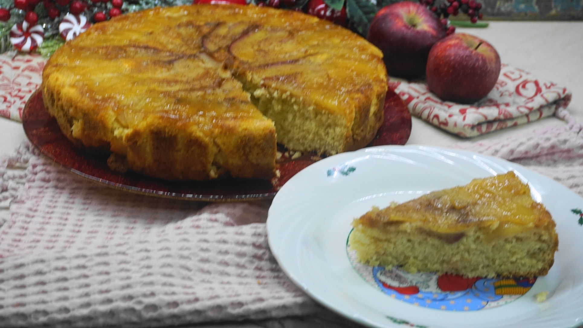 Ανάποδη μηλόπιτα κέικ της Κατερίνας | greekcookingbykaterina.com