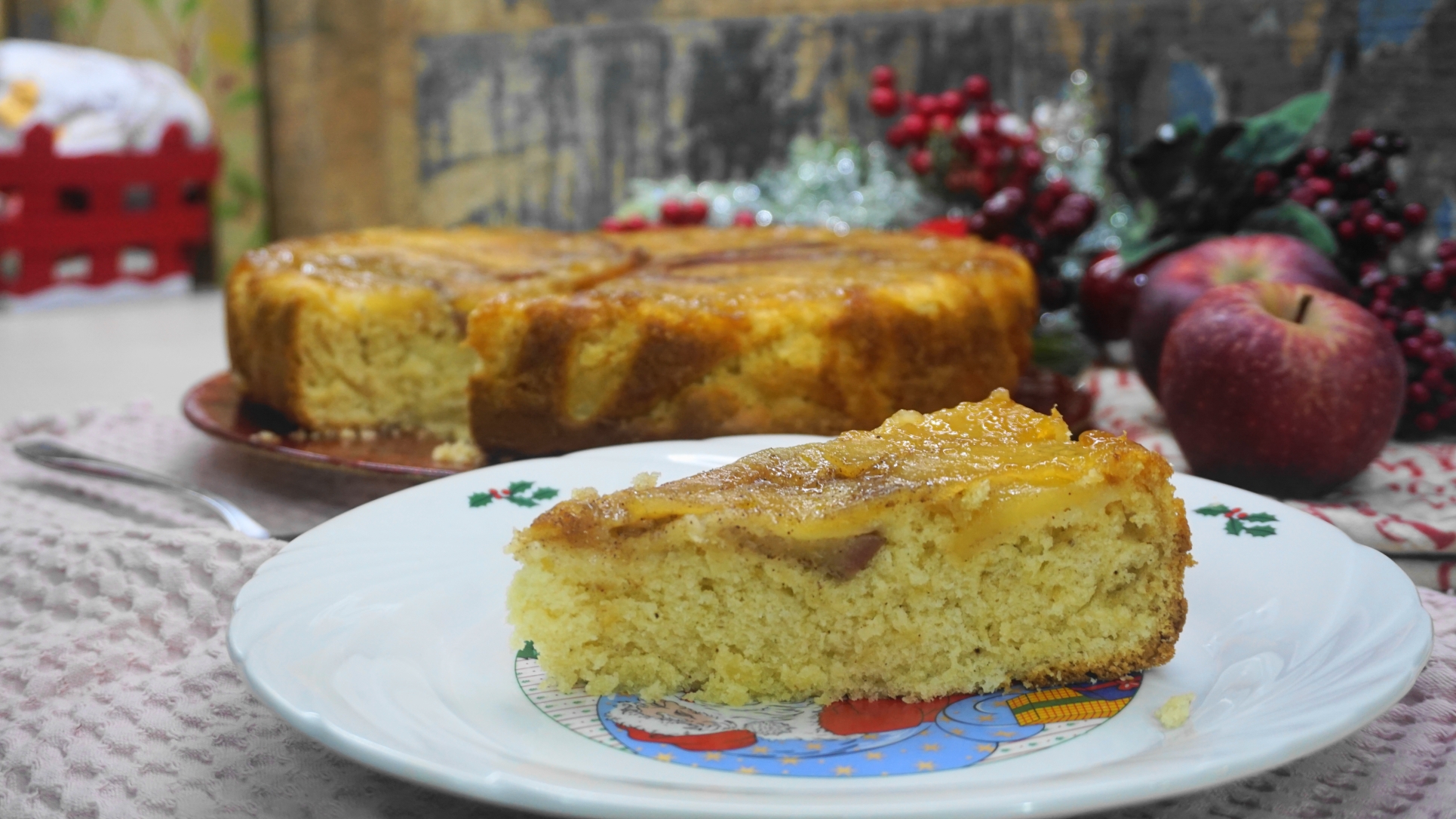 Ανάποδη μηλόπιτα κέικ της Κατερίνας | greekcookingbykaterina.com