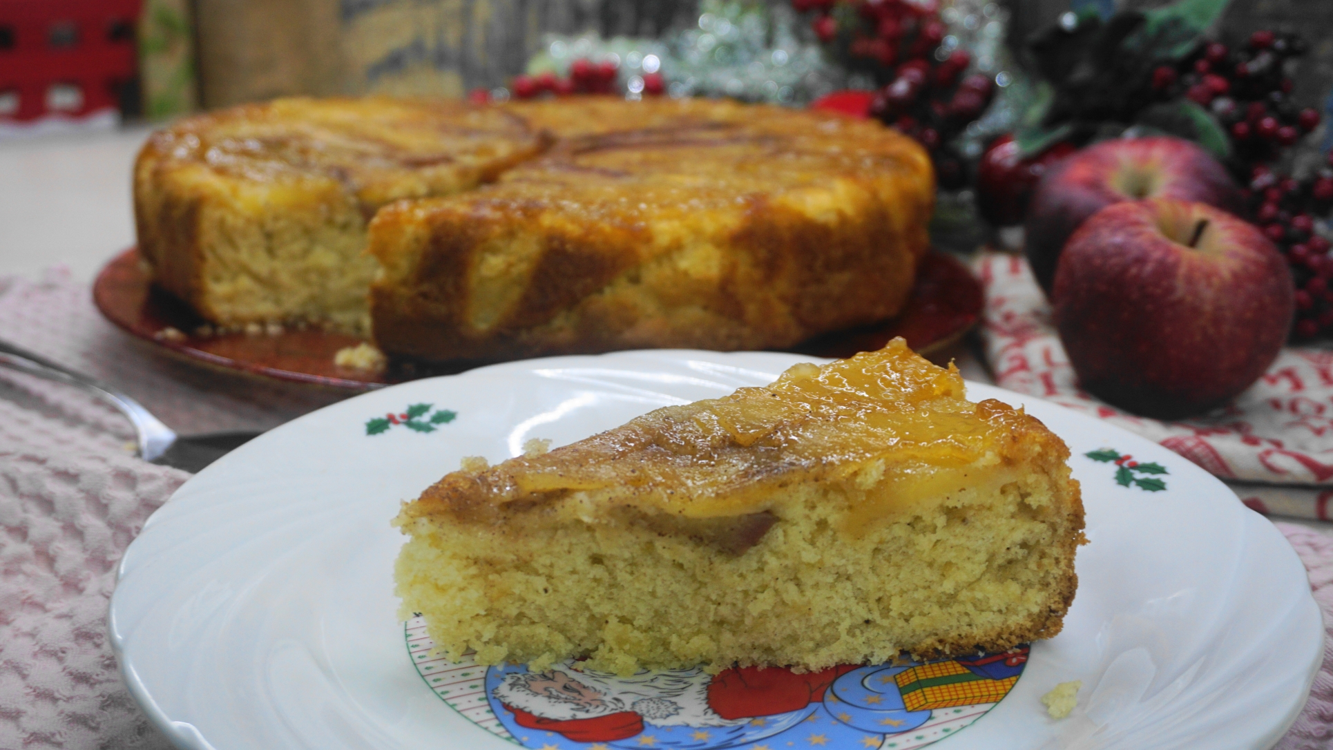 Ανάποδη μηλόπιτα κέικ της Κατερίνας | greekcookingbykaterina.com